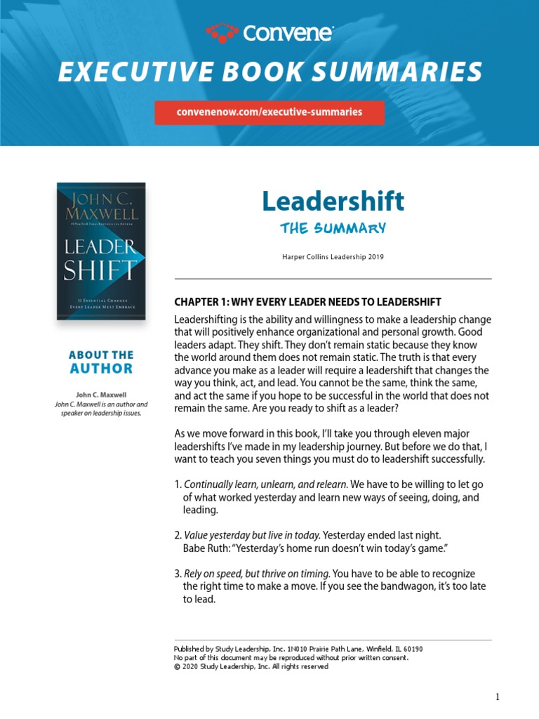 Leadershift | PDF | Leadership | Transformational Leadership