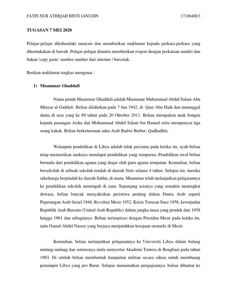 Tugasan 7 Mei 2020 | PDF