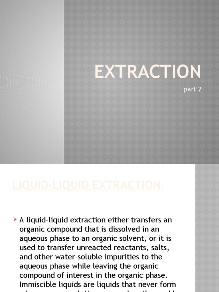 Liquid-Liquid Extraction Techniques: An Overview of Acid-Base ...