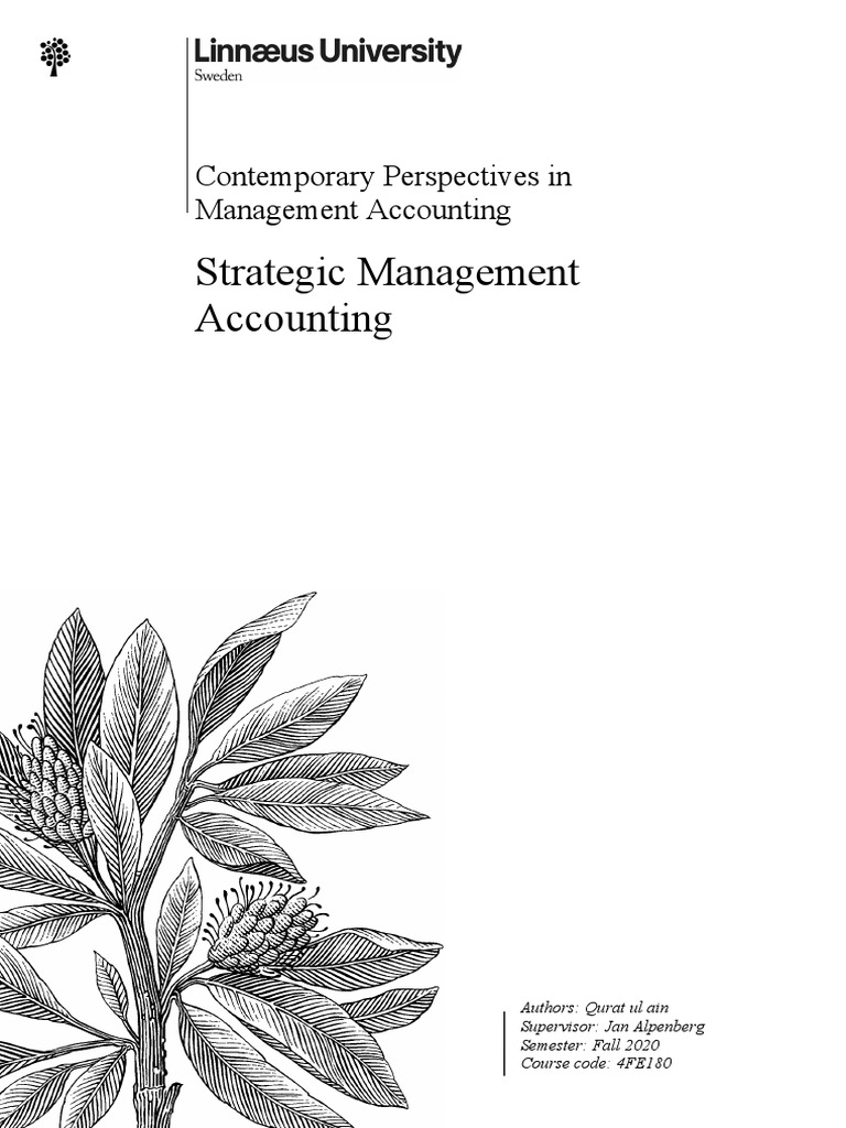 Strategic vs. Traditional Management Accounting | PDF | Strategic ...
