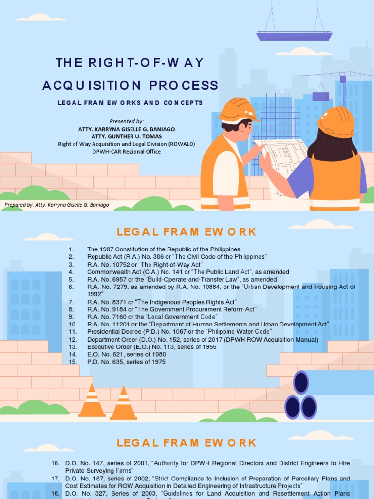 Row Acquisition Process - 1 | PDF | Eminent Domain | Real Estate Appraisal