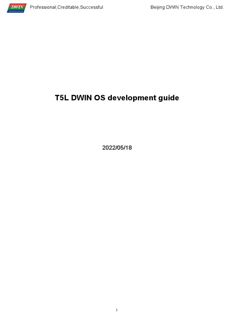 T5L DWIN OS Development Guide 20220518 | PDF | Subroutine | Programming
