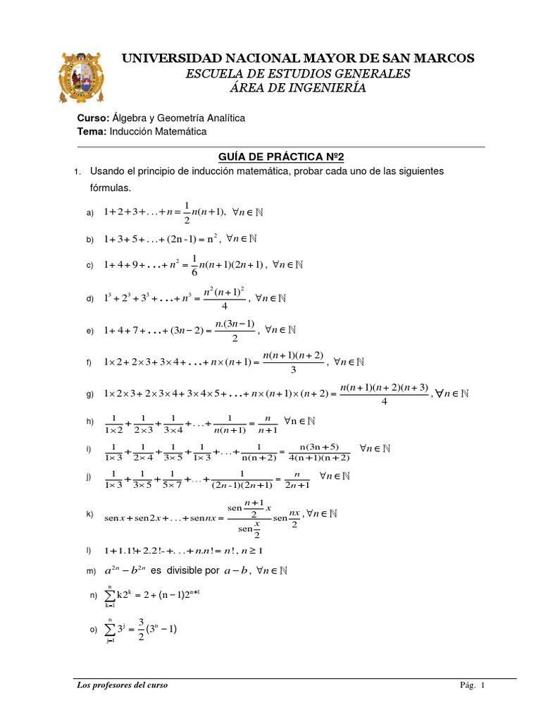 Guía de Práctica 2 | PDF | Matemáticas