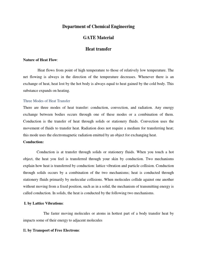 Heat Transfer Principles in Engineering | PDF | Teaching Methods ...