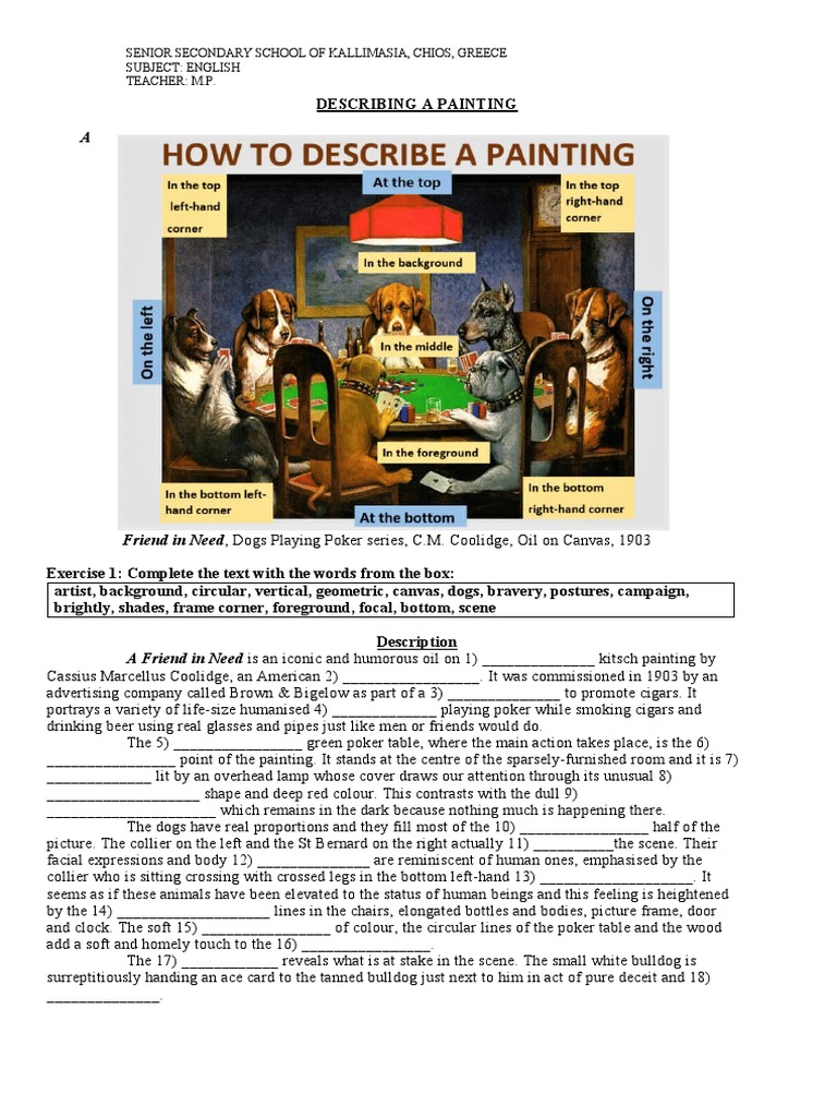 Describing A Painting | PDF | Paintings | Plastic Arts