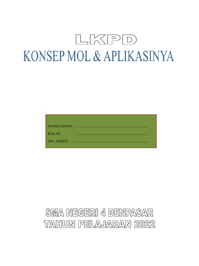 LKPD Konsep Mol | PDF