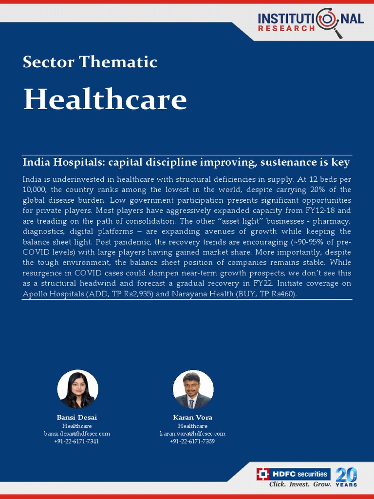 India Hospitals - Capital Discipline Improving - HSIE ...