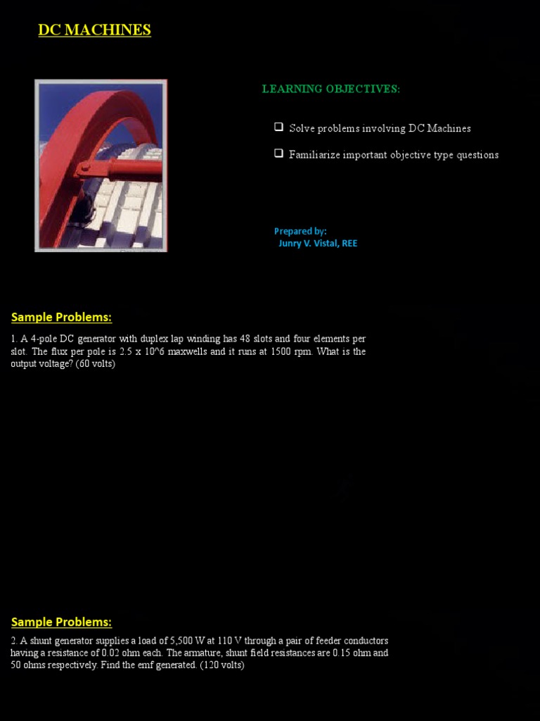 Lec6 - DC Machines | PDF | Electric Motor | Electric Generator