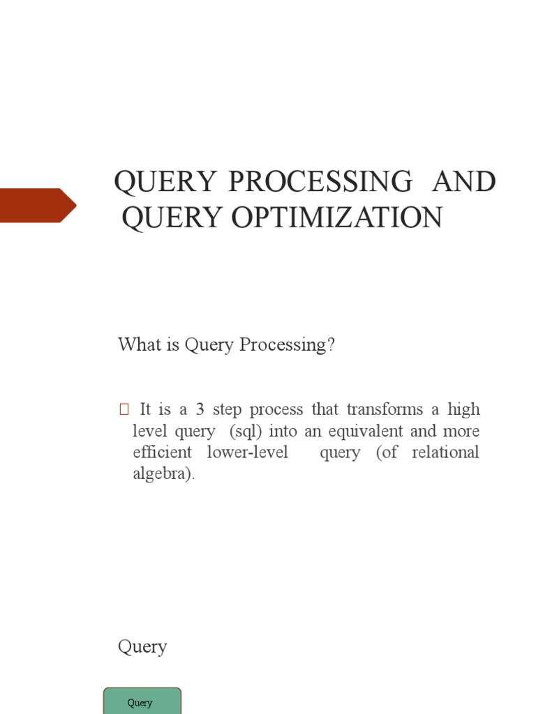 Query Processing And Relational Algebra Pdf Relational Model Databases 