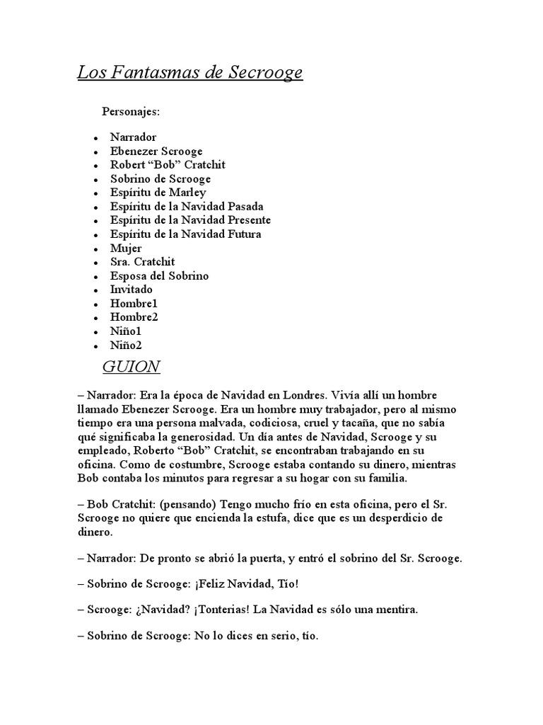 Los Fantasmas de Secrooge | PDF | Un villancico | Ebenezer Scrooge