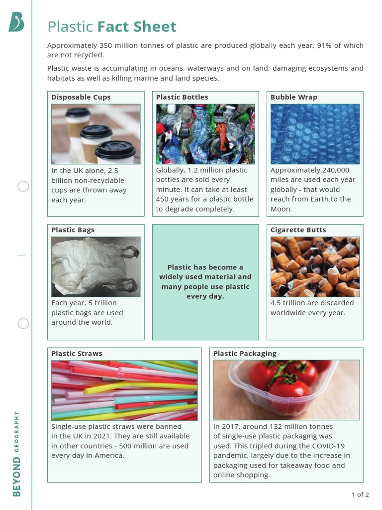 Plastics Fact Sheet | PDF | Plastic | Pollution