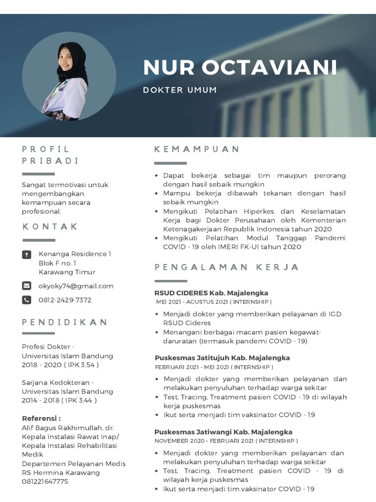 Profil Dokter Umum Nur Octaviani | PDF