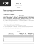 PF Nomination Form (Form 2) - SAMPLE | PDF | Social Institutions ...