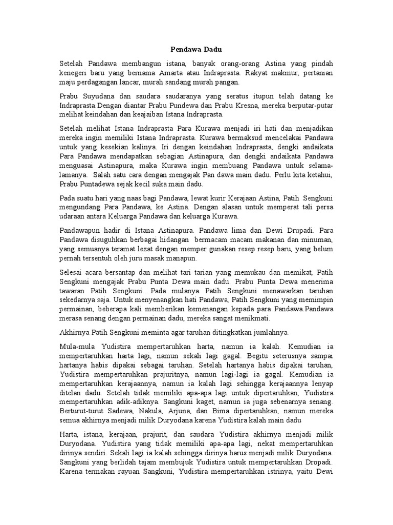 Pendawa Dadu | PDF