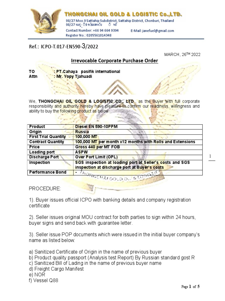 ICPO EN950 Cahaya23 | PDF | Fuel Oil | Chemistry