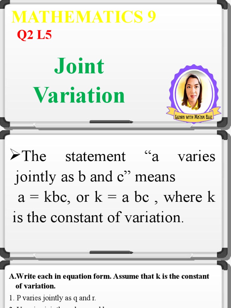 Q2 L5-Joint Variation | PDF