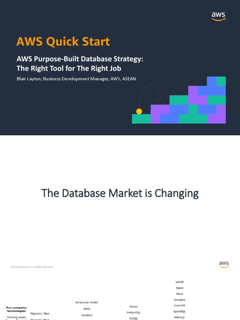 AWS Quick Start - AWS Purpose-Built Database Strategy - Final | PDF | Amazon Web Services ...