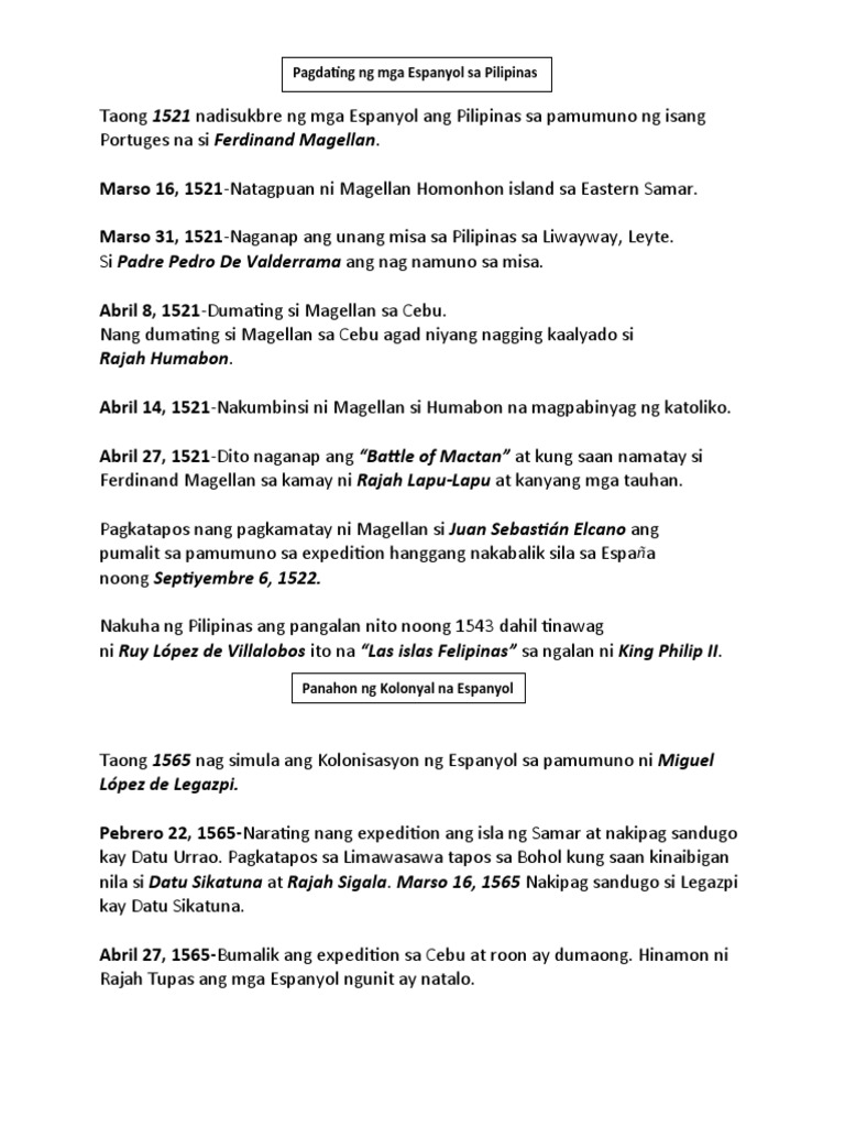 Spain Discovery of Philippines To Philippine Revolution | PDF
