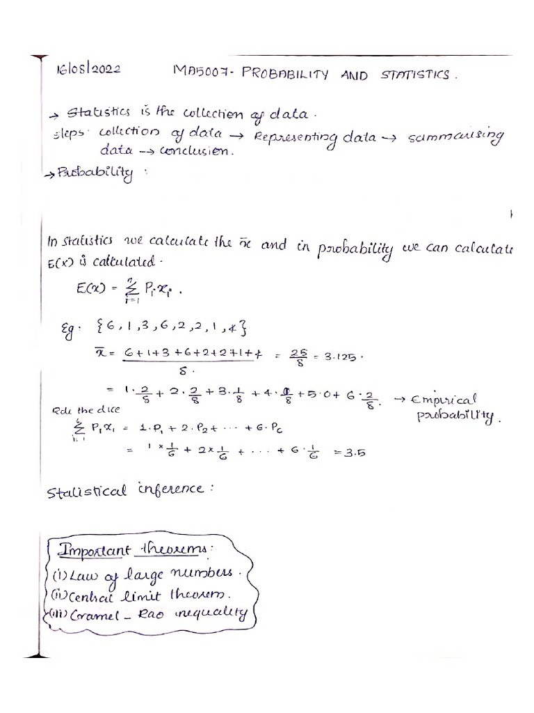 Prob and Stats | PDF Prob and Stats | PDF
