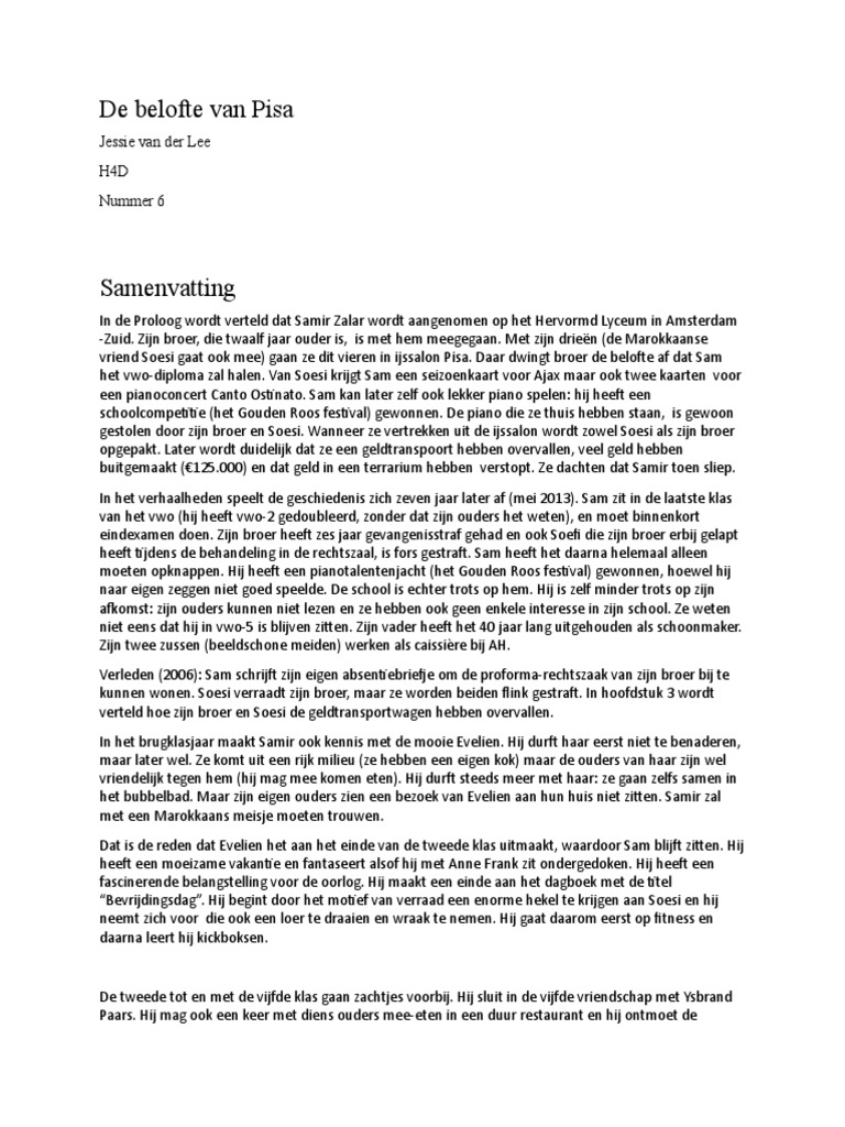 De Belofte Van Pisa | PDF