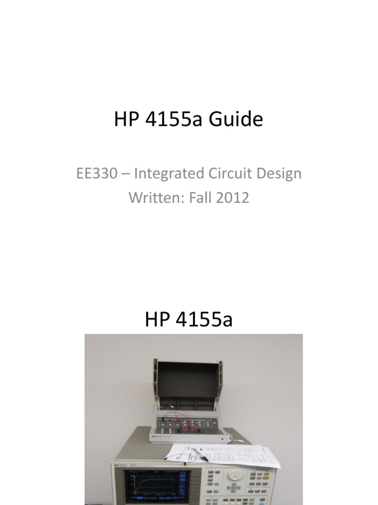 HP 4155a Guide | PDF | Mosfet | Electrical Engineering