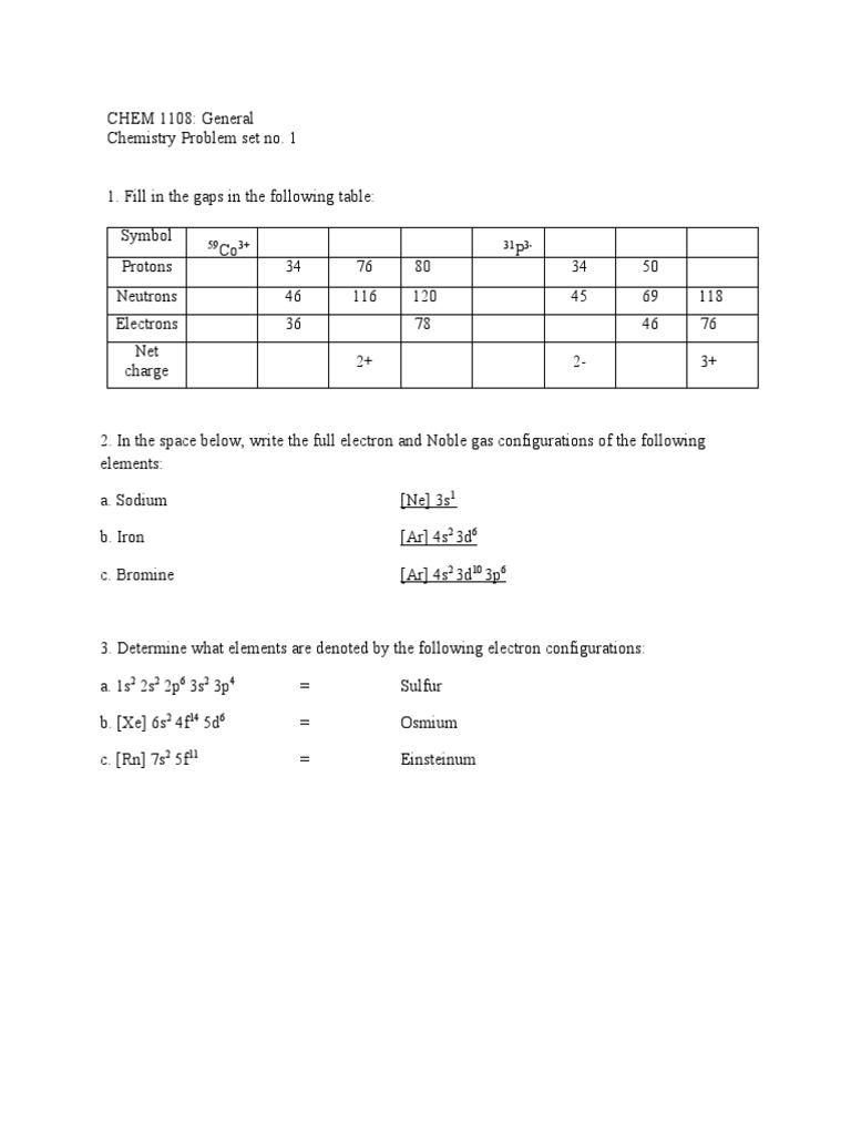 Pset Number 5 | PDF | Electron Configuration | Periodic Table