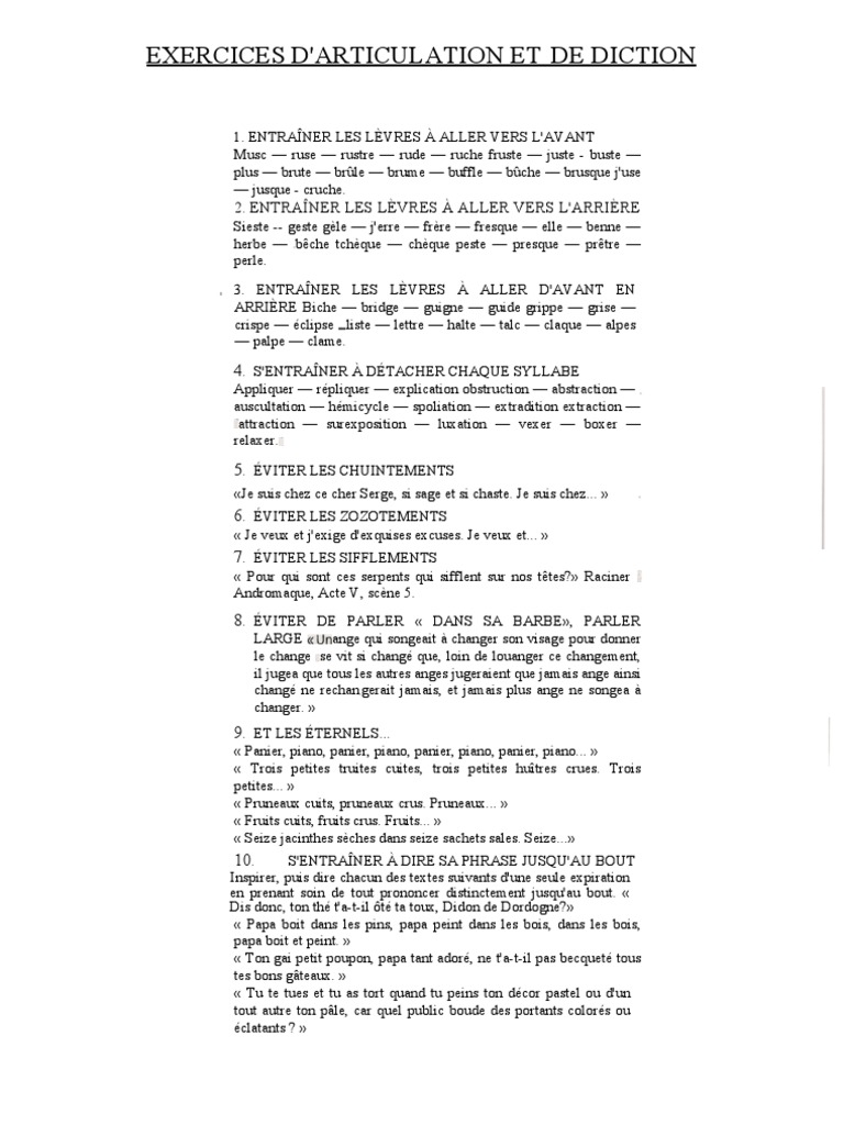 Ex Diction+enchaint | PDF