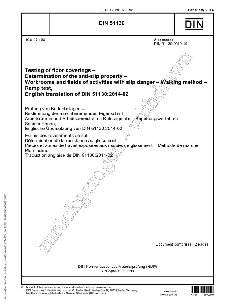 Din 51130 | PDF | Calibration | Accuracy And Precision