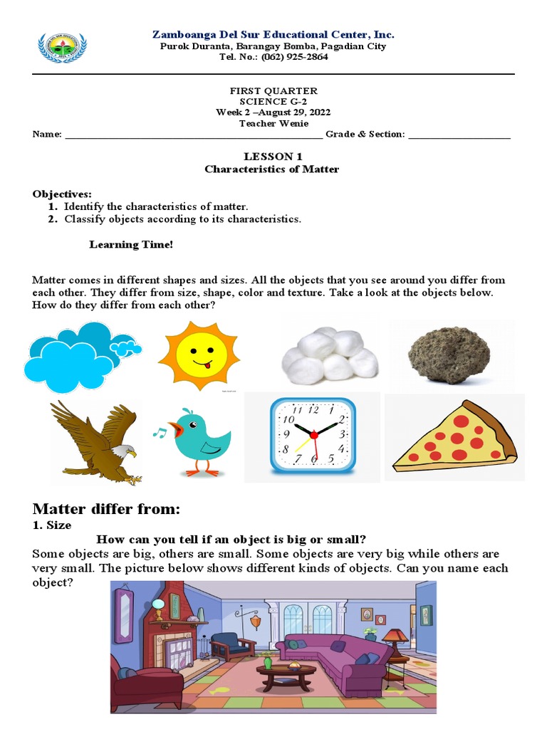 SCIENCE Week 2 G2 PRINT | PDF