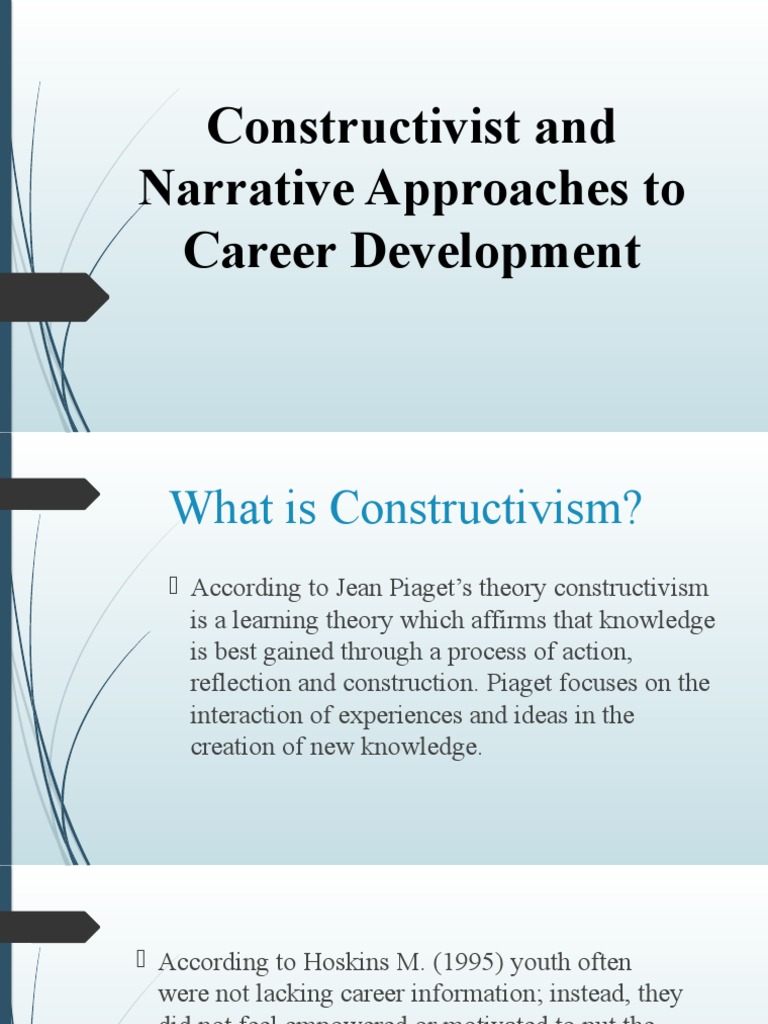 Constructivist and Narrative Approaches To Career Development | PDF ...