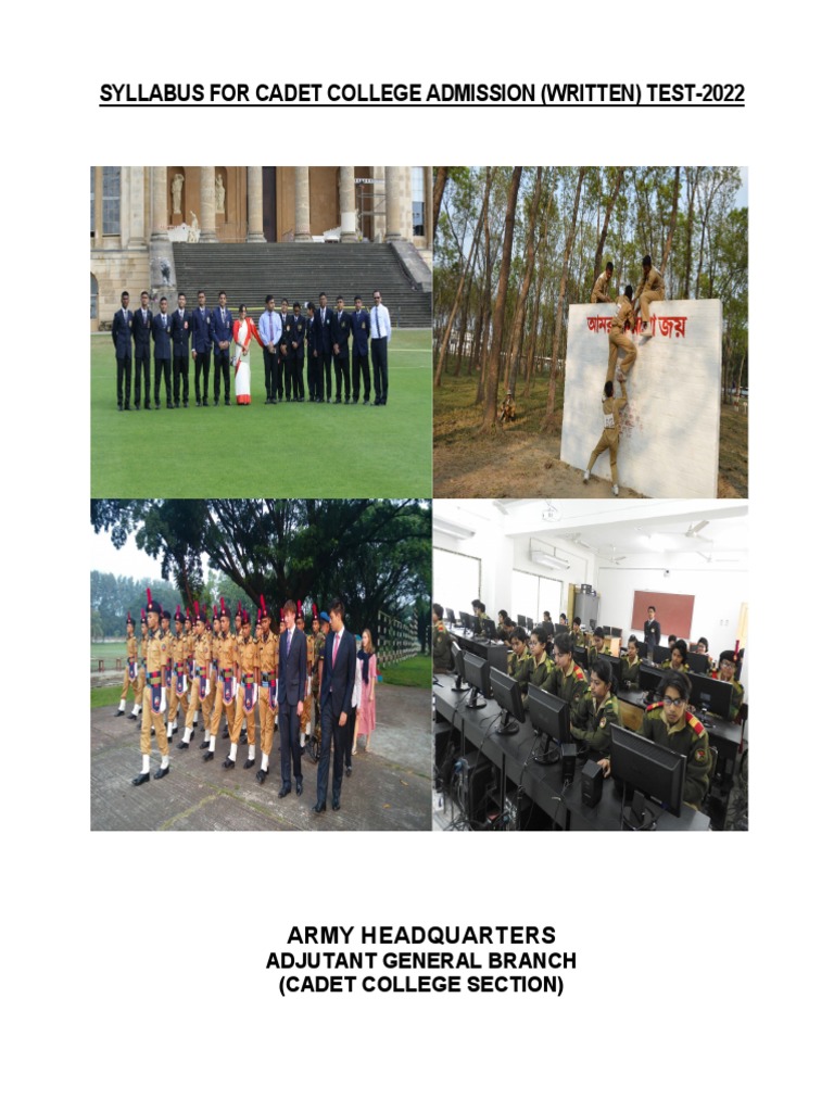 Syllabus For Cadet Admission Exam | PDF | Subject (Grammar) | Linguistics