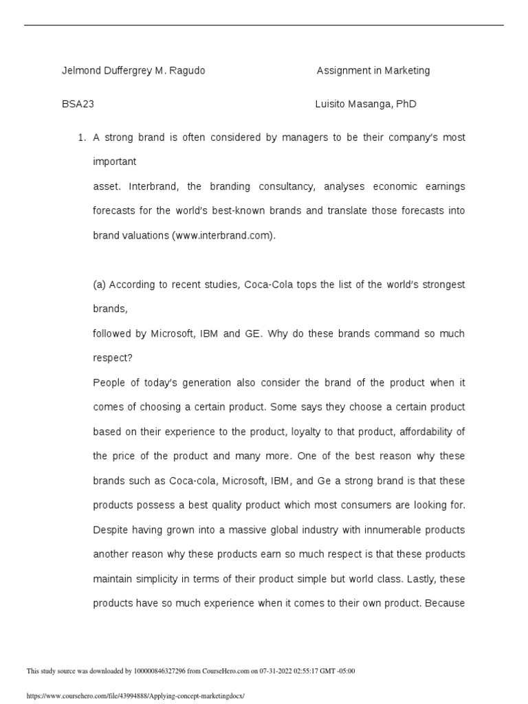 Applying Concept Marketing | PDF