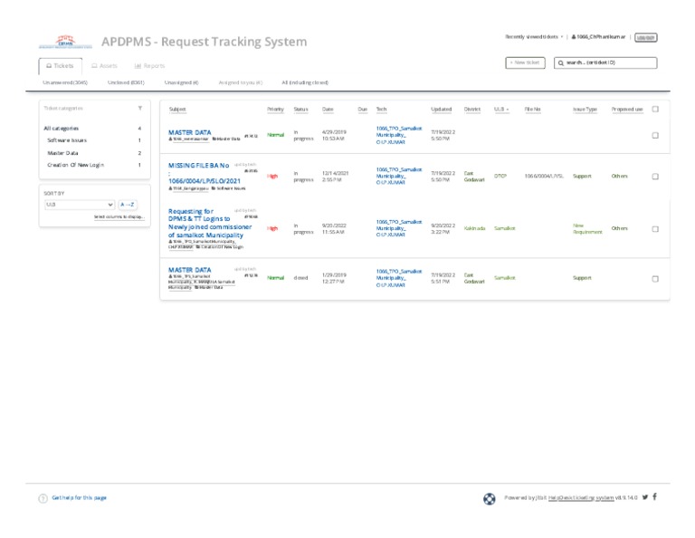 APDPMS - Request Tracking System | PDF | Information Age | Computer Data