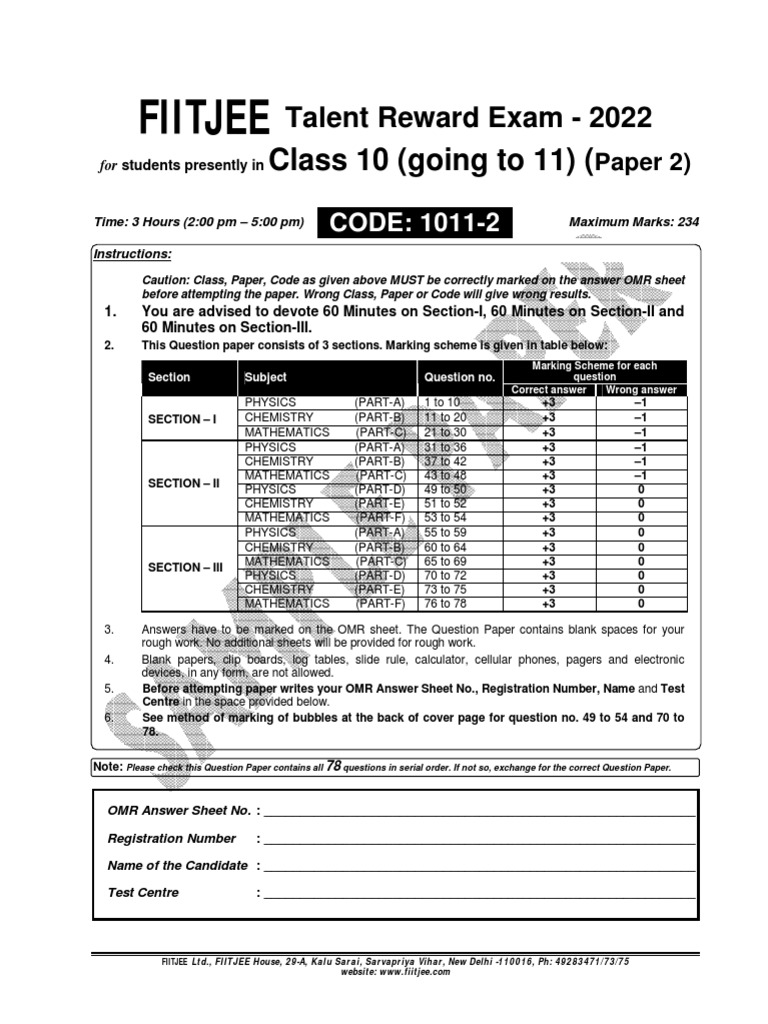 Sample Paper-Ftre-2022-Class-X-P2-Pcm | PDF | Hydroxide | Sodium