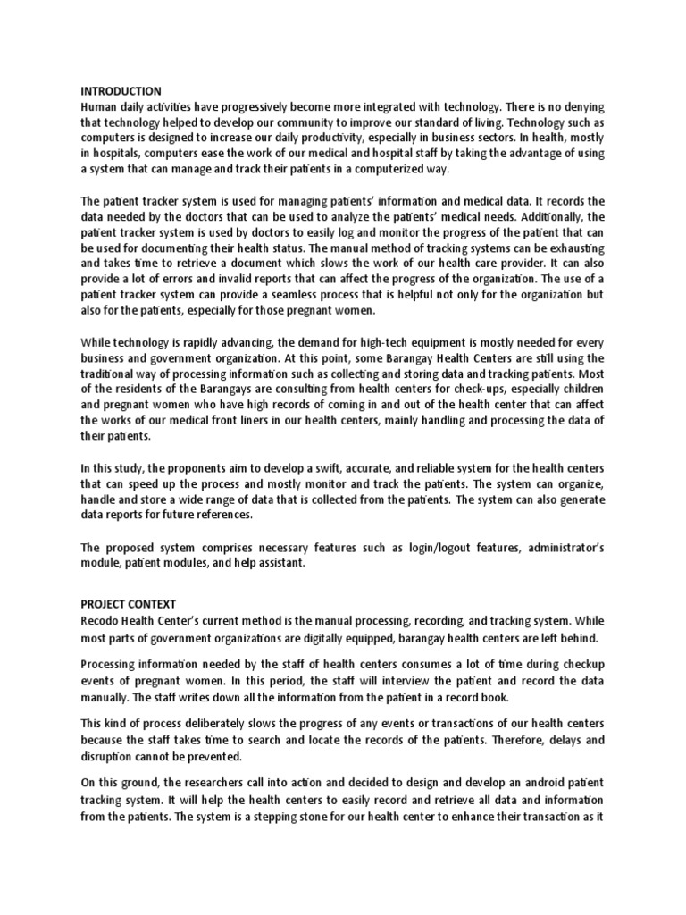 Android Patient Tracking System | PDF | Patient | Data