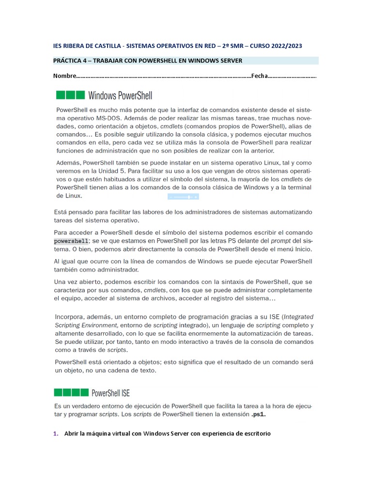 Práctica de Powershell en Windows Server: Configuración básica del ...