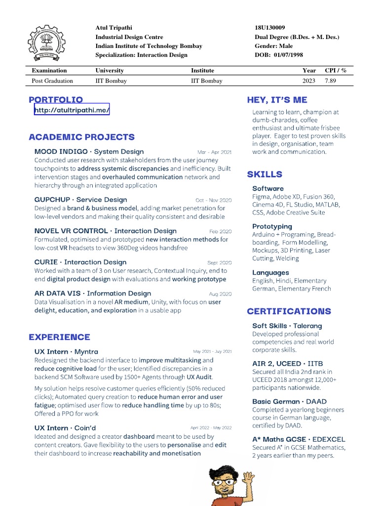 Atul's Resume | PDF | Virtual Reality | Computing