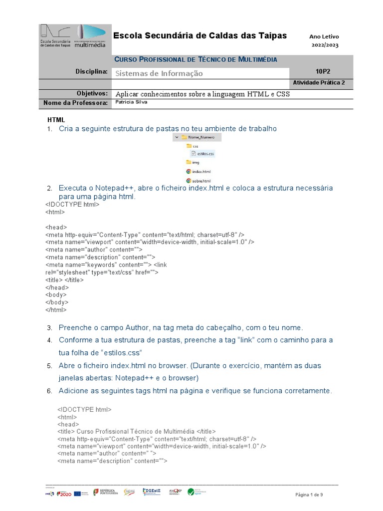 Formatação De Páginas Web Com Html E Css Pdf Html Tabela Banco