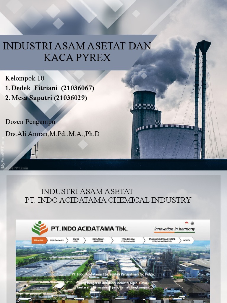 Industri Asam Asetat dan Kaca Pyrex | PDF