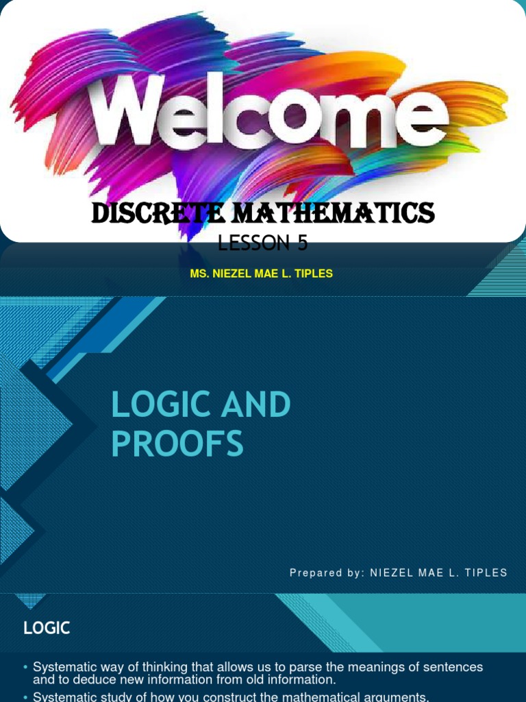 51 Logic And Proofs Pdf Logic Proposition 