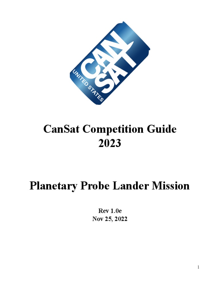 CanSat Mission Guide 2023e | PDF | Comma Separated Values | Telemetry