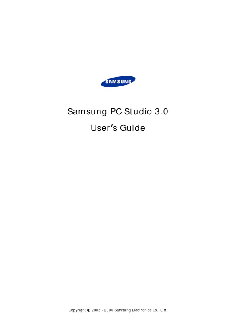 Samsung PC Studio 3.0 User's Guide | PDF