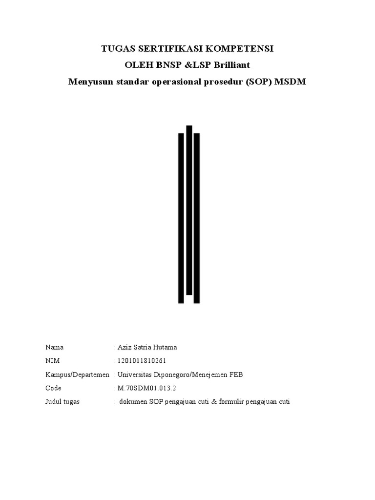 Tugas 2 Menyusun Standart Operasional Prosedur (SOP) MSDM | PDF
