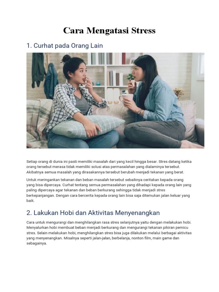 Cara Mengatasi Stress | PDF | Pengembangan Diri | Gaya Hidup