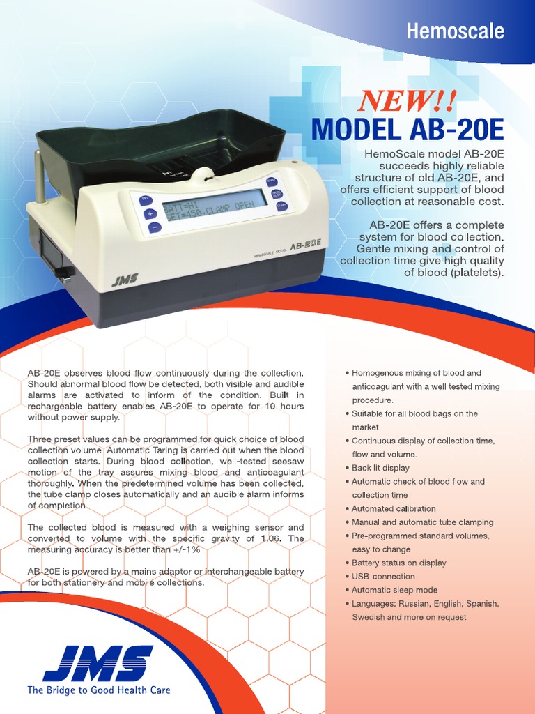 Brochure JMS Hemoscale AB20E | PDF