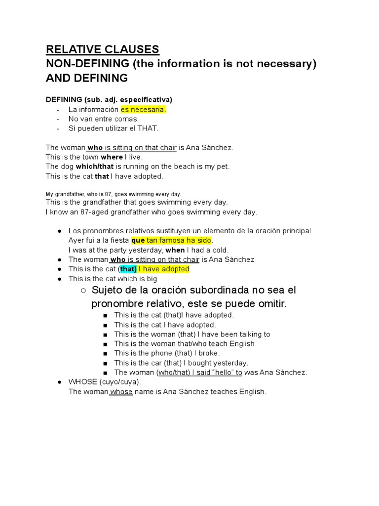Non-Defining Relative Clauses | Download Free PDF | Linguistic Morphology | Linguistics