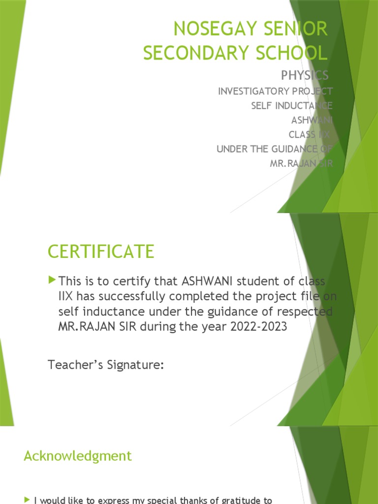 Physics Investigatory Project | PDF