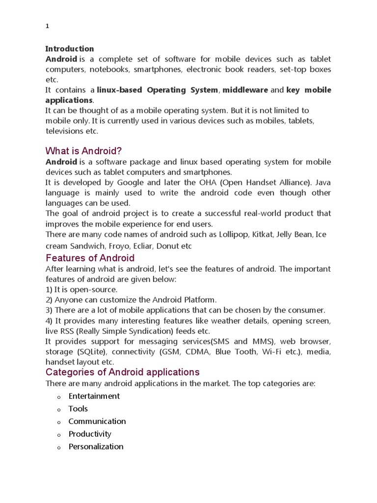 Unit 4 Android | PDF | Android (Operating System) | Json