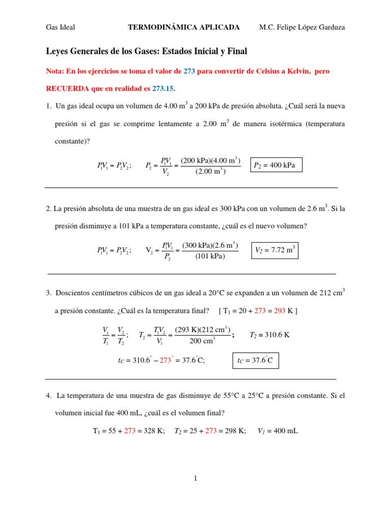 Gas Ideal | PDF | Gases | Mole (Unidad)