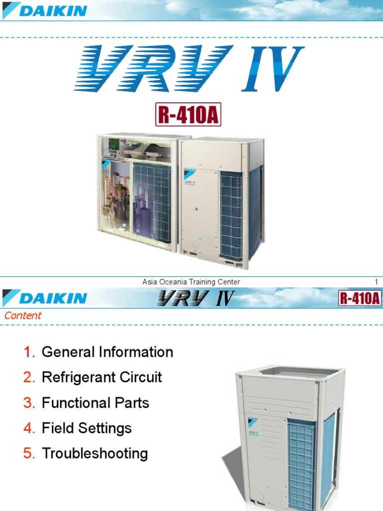 02 VRV IV Service TRG | PDF | Electrical Engineering | Manufactured Goods